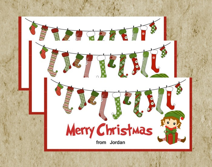 Christmas Treat Bag Topper/ Diy Printable/ Merry Christmas Elf on Luulla